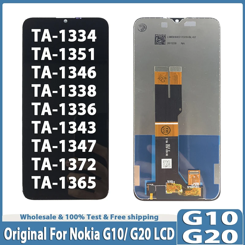 6.52"For Nokia G10 LCD TA-1334 1351 Display Touch Screen Digitizer Assembly For Nokia G20 LCD TA ...