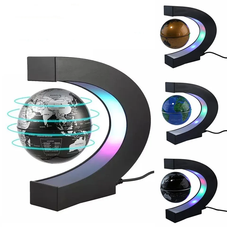 LED World Map Floating Magnetic Levitation Globe Novelty Ball Light ...