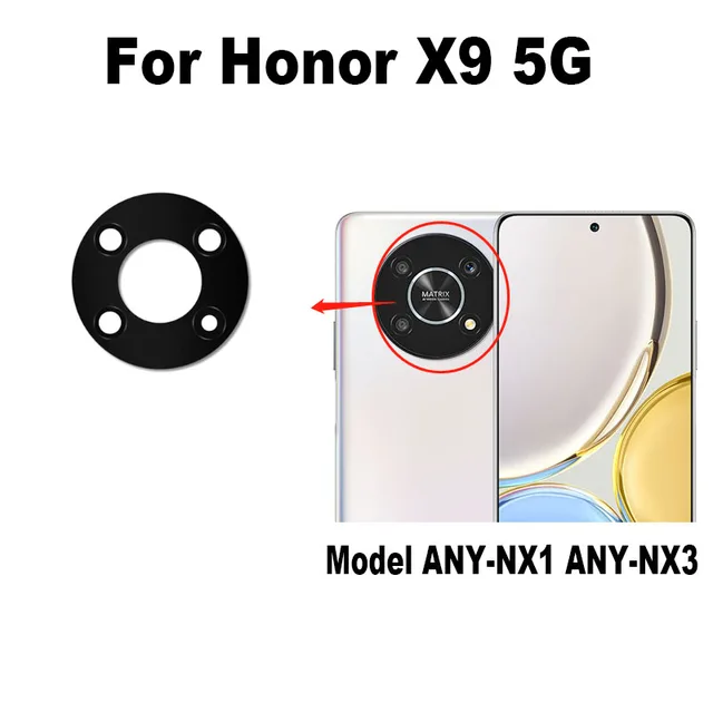 Original For Honor X9 5G 2022 Back Camera Glass Lens Rear Camera Glass ...