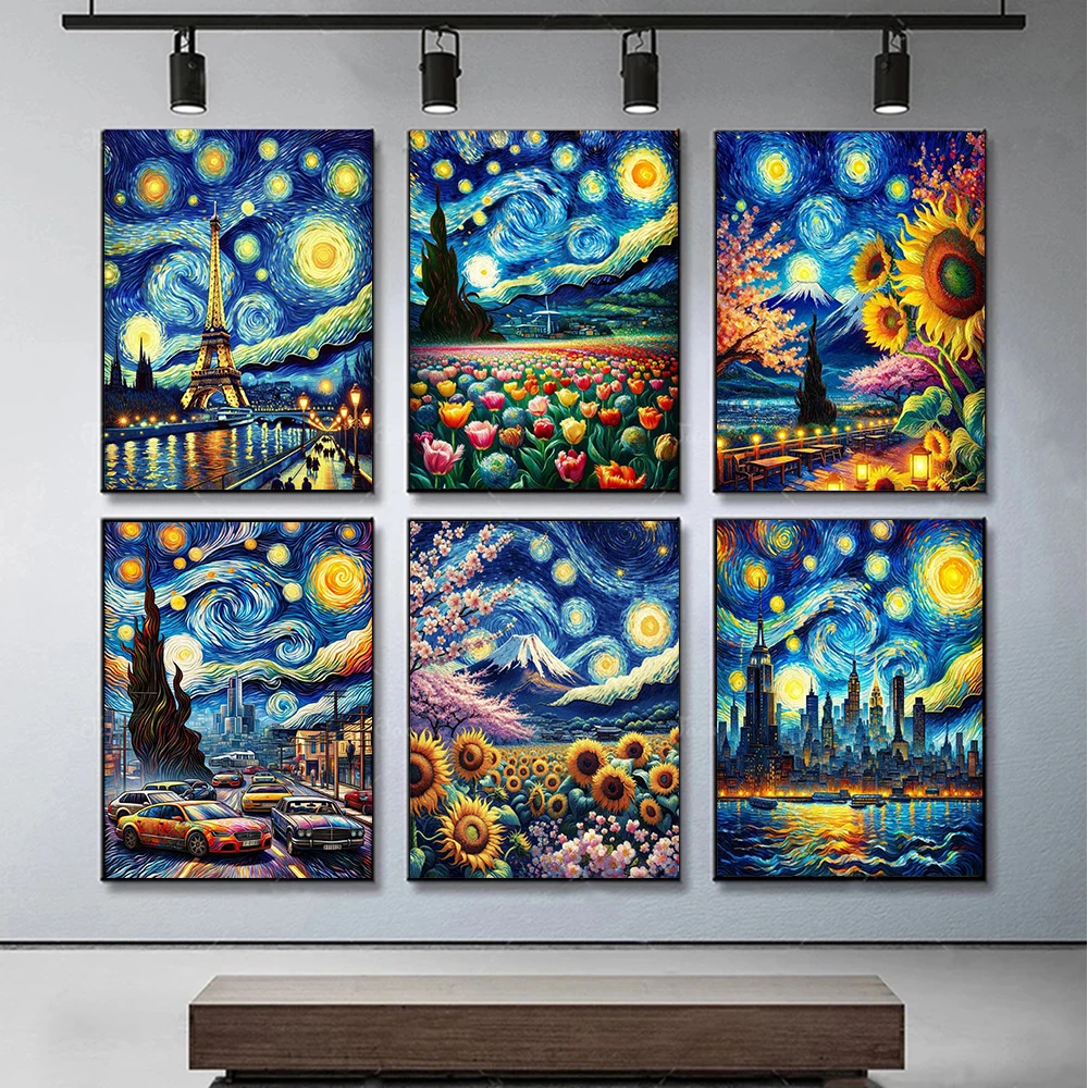 Fantasy-Beautiful-Landscape-Under-The-Starry-Sky-Posters-And-Prints ...