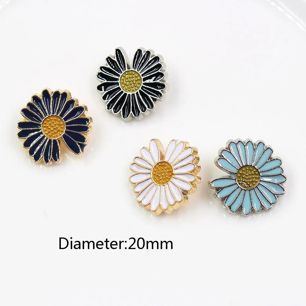 10pcs-lot-Sunflower-small-daisy-shaped-buttons-Gold-for-clothing ...