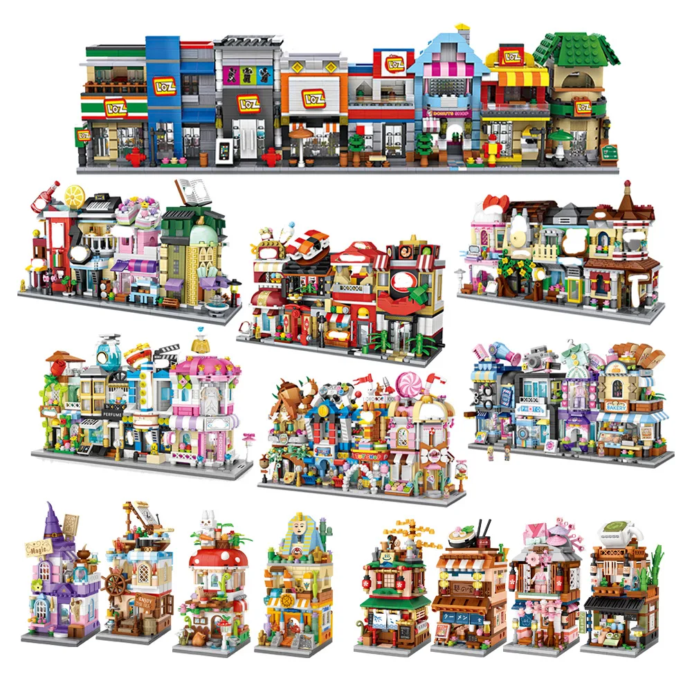 Mini-Bricks-City-View-Scene-Mini-Street-Model-Building-Block-Toys ...