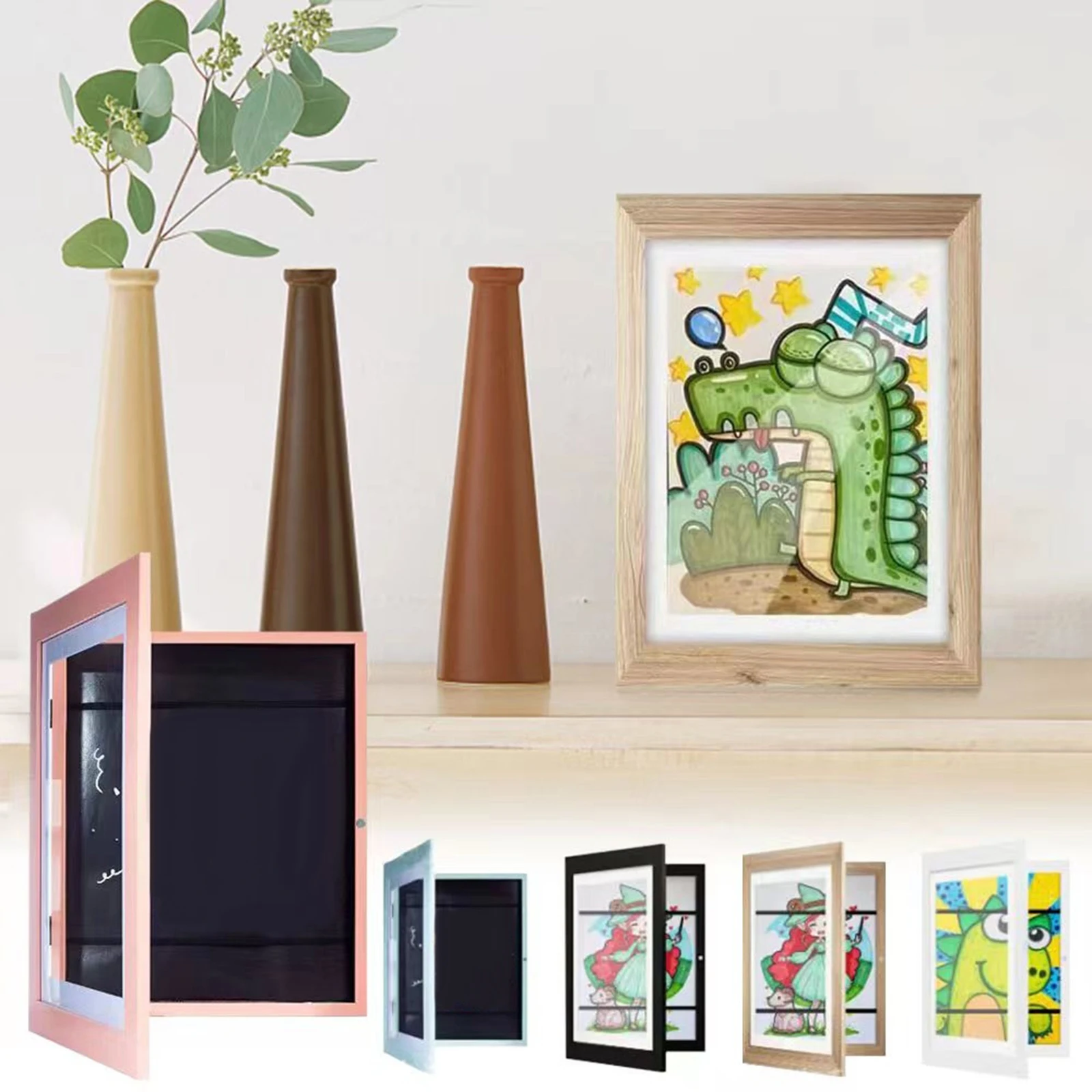 Kids Art Frames Front Opening Changeable Children Pictures Display ...