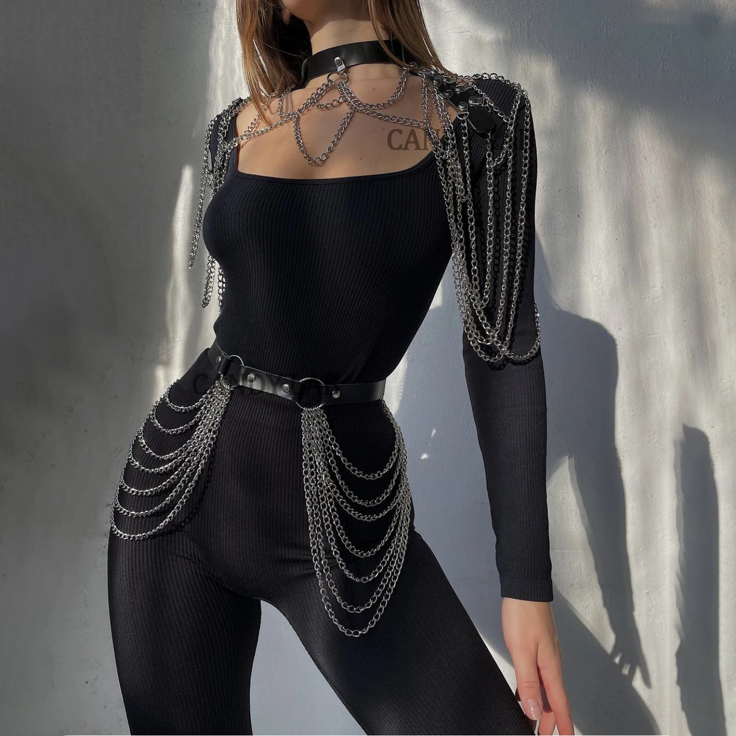 Bdsm Sexy Harness Sets Harness for Women Chain Stockings Sword Belt ...