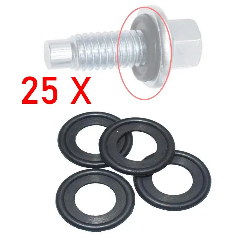 25-X-Rubber-Oil-Drain-Plug-Gaskets-Washer-Replacement-For-GM-Chevrolet ...