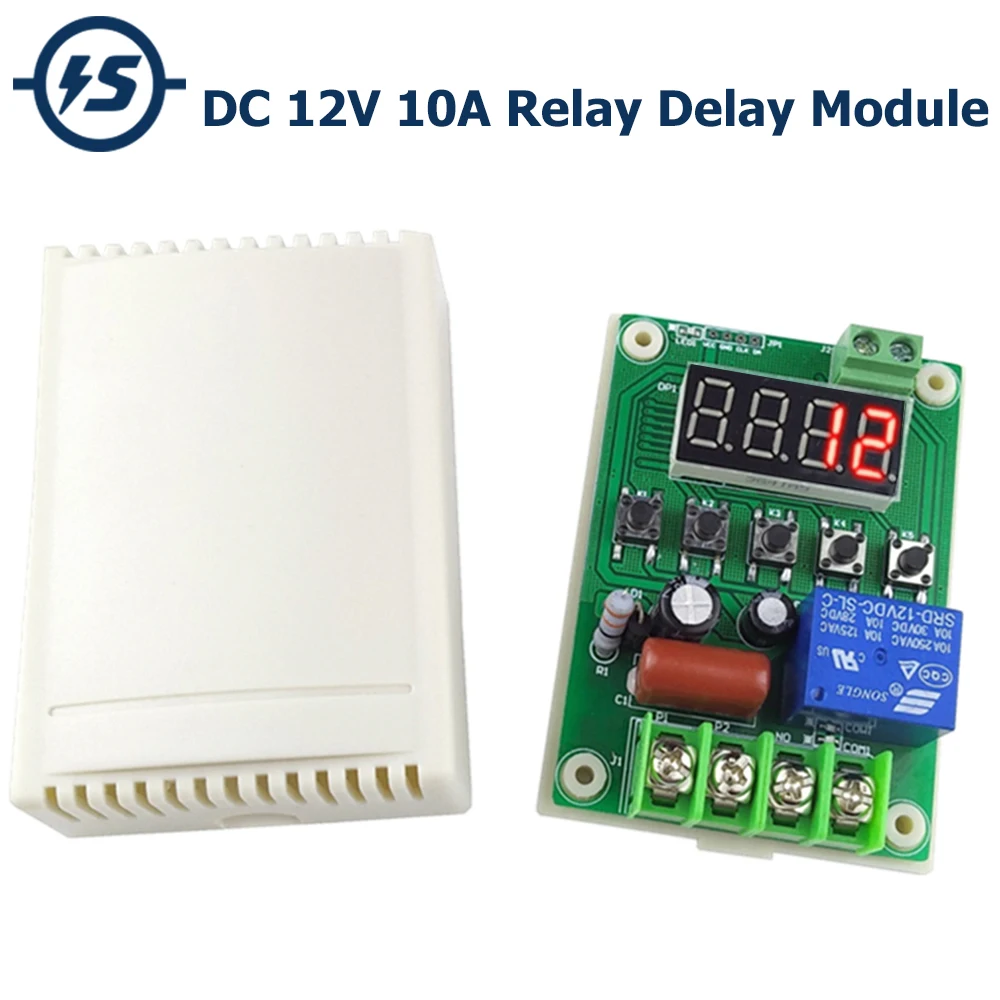 Relay Delay Module Dc 12v 10a Timer Relay Countdown Board Programmable ...