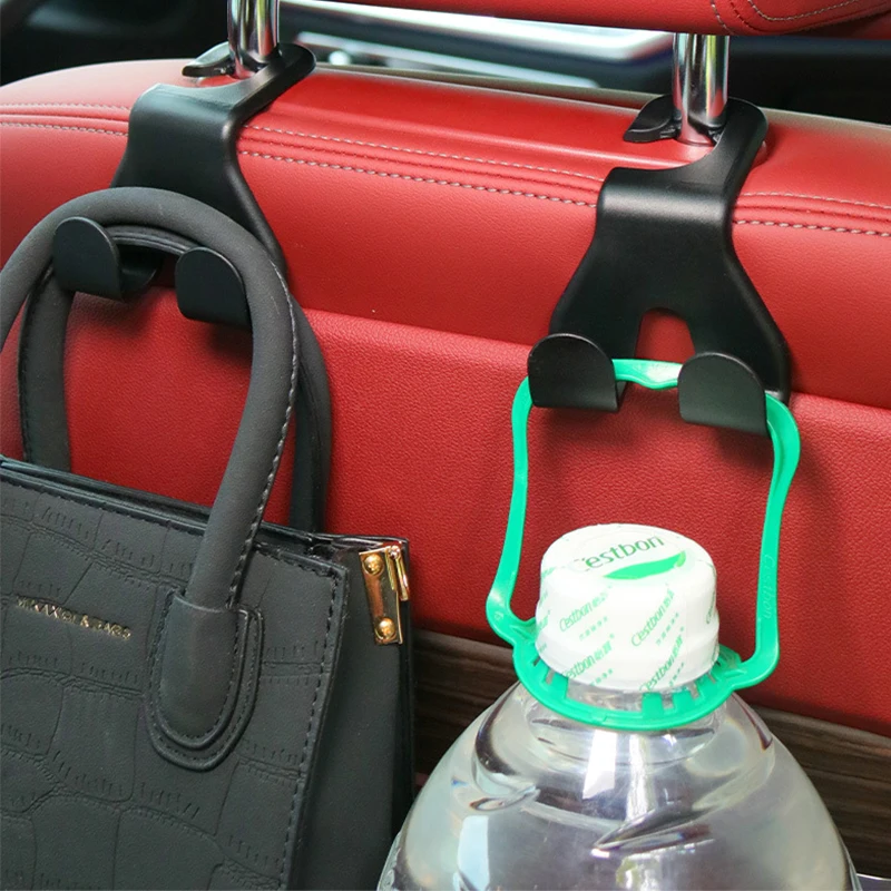 Muiltifunction-Car-Back-Seat-Double-Hook-Headrest-Hanger-Handbag-Bag ...