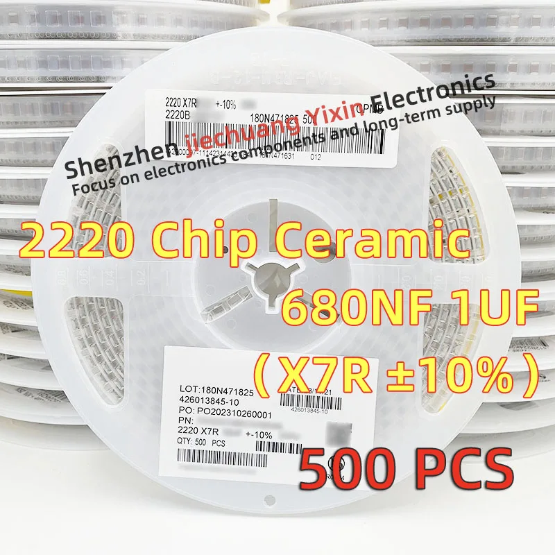 Chip Ceramic Capacitor 2220 680NF 1UF 50V 100V 250V ±10% accuracy X7R ...