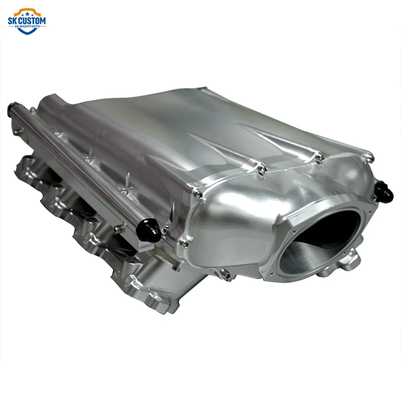 CUSTOM CNC Machine Aluminum Billet Intake Manifold LS3 Manifold With ...