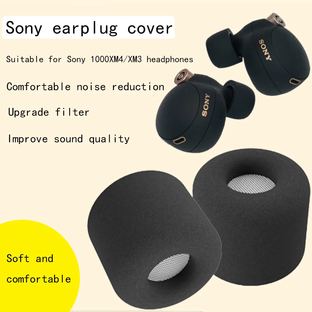 Adequado para Sony WF 1000XM4 Earplug Cover Memória Esponja Poliuretano ...