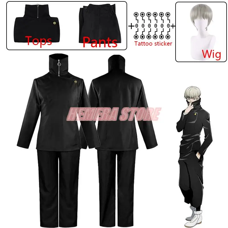 Anime-Jujutsu-Kaisen-Toge-Inumaki-Cosplay-Costume-Wig-Top-Pants ...