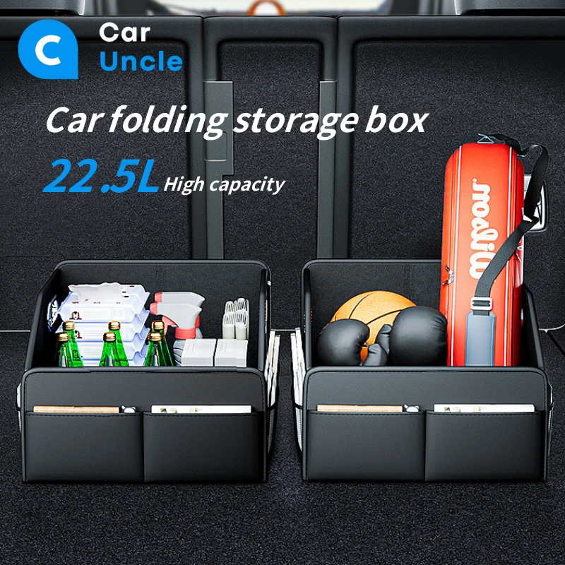 Car-Trunk-Organizer-Storage-Box-PU-Leather-Vehicle-Folding-Collapsible ...
