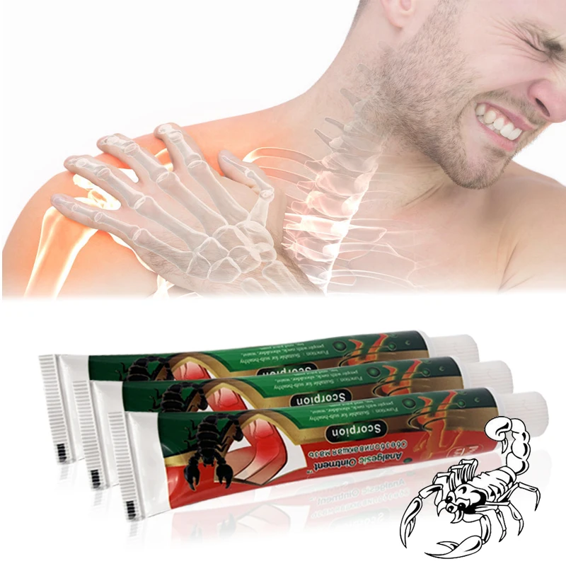 3PCS-Scorpion-Venom-Pain-Relief-Ointment-Knee-Back-Muscle-Joint-Ache ...