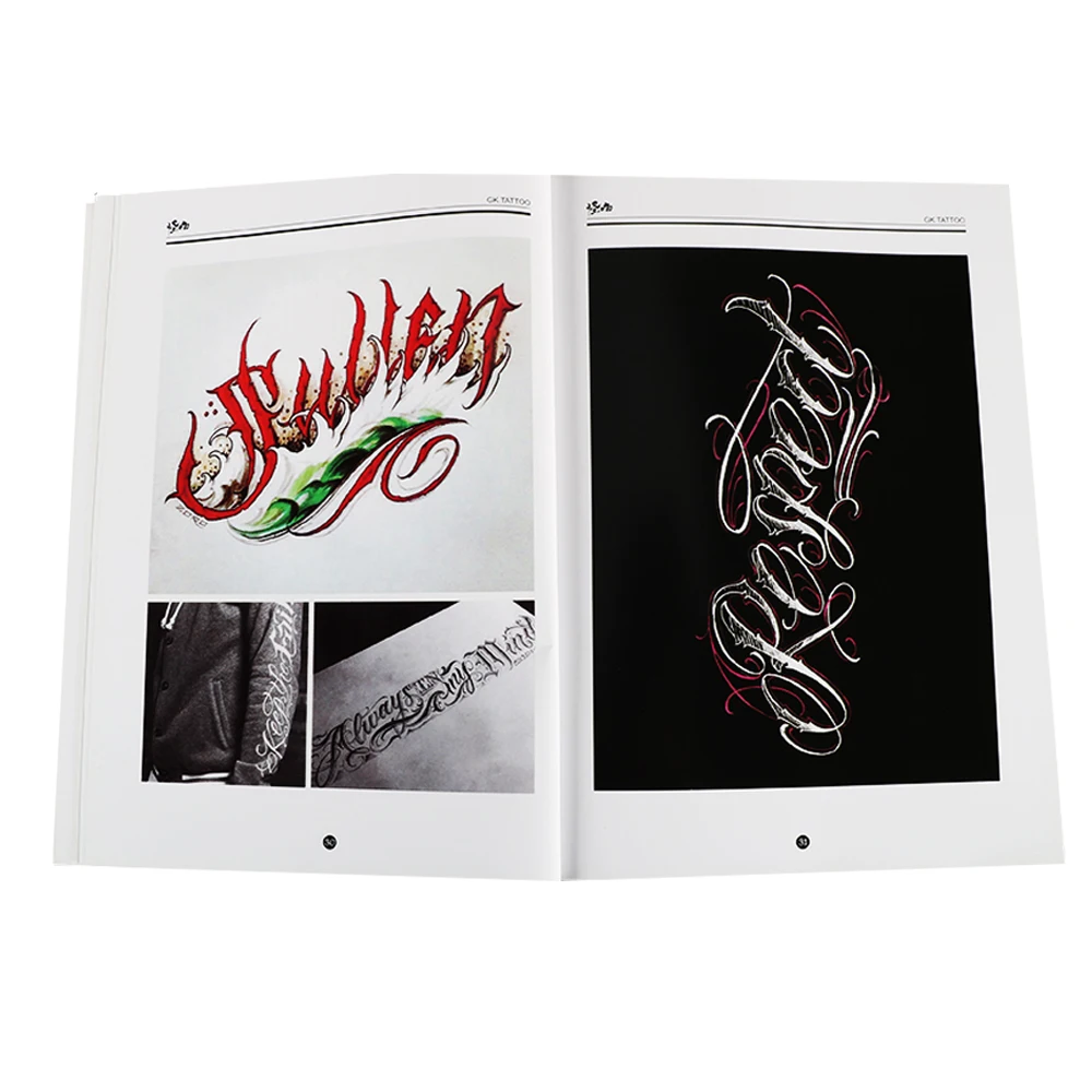 Tattoo Lettering Flash Books