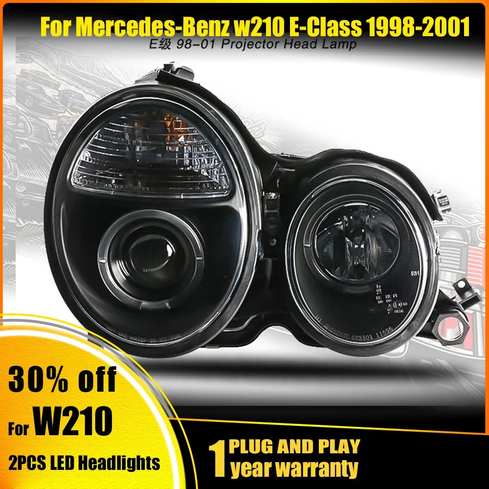 Car Headlights For Mercedes-Benz E Class W210 E-Class 1998-2001 LED ...