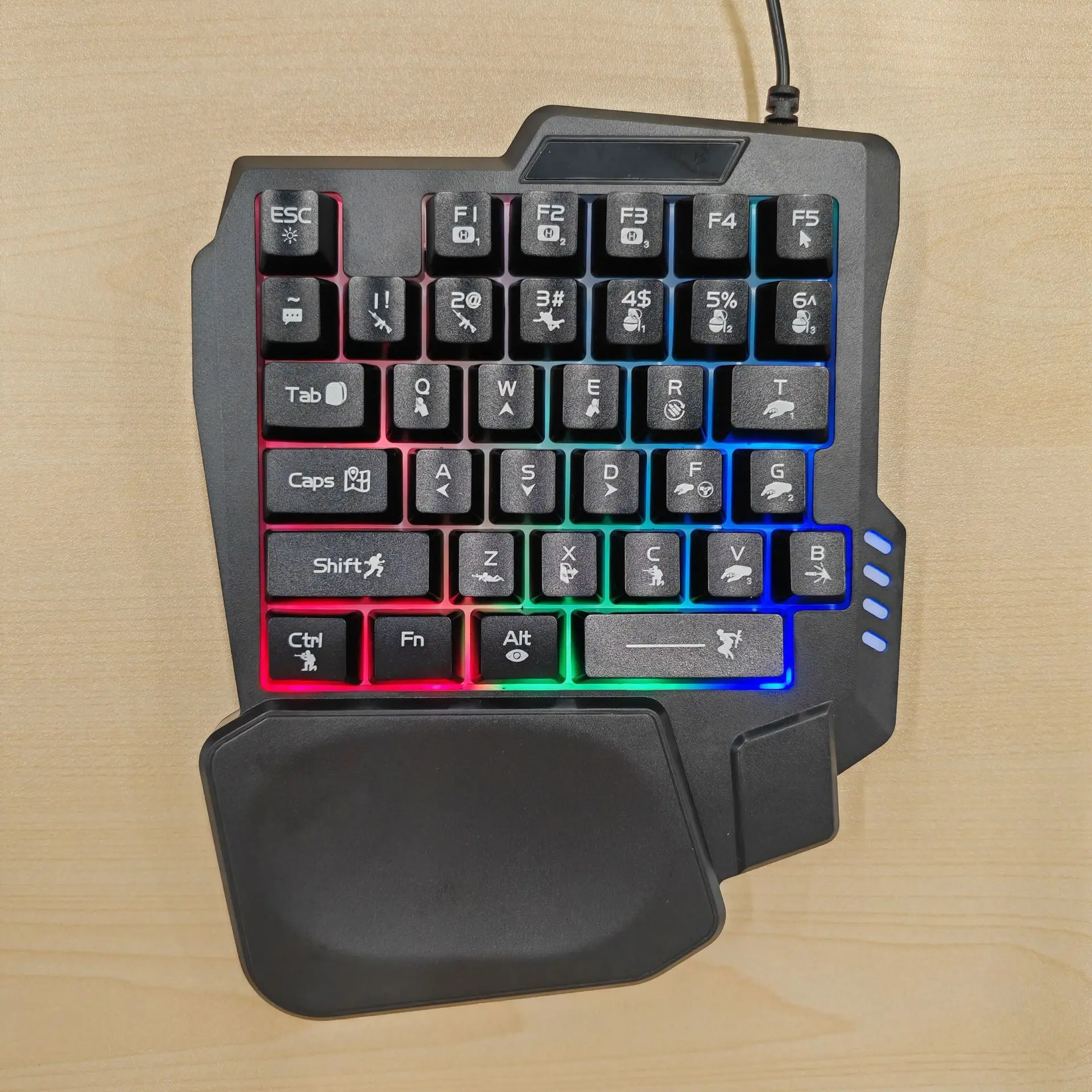 wired-Single-handed-keyboard-colorful-mechanical-feel-computer ...