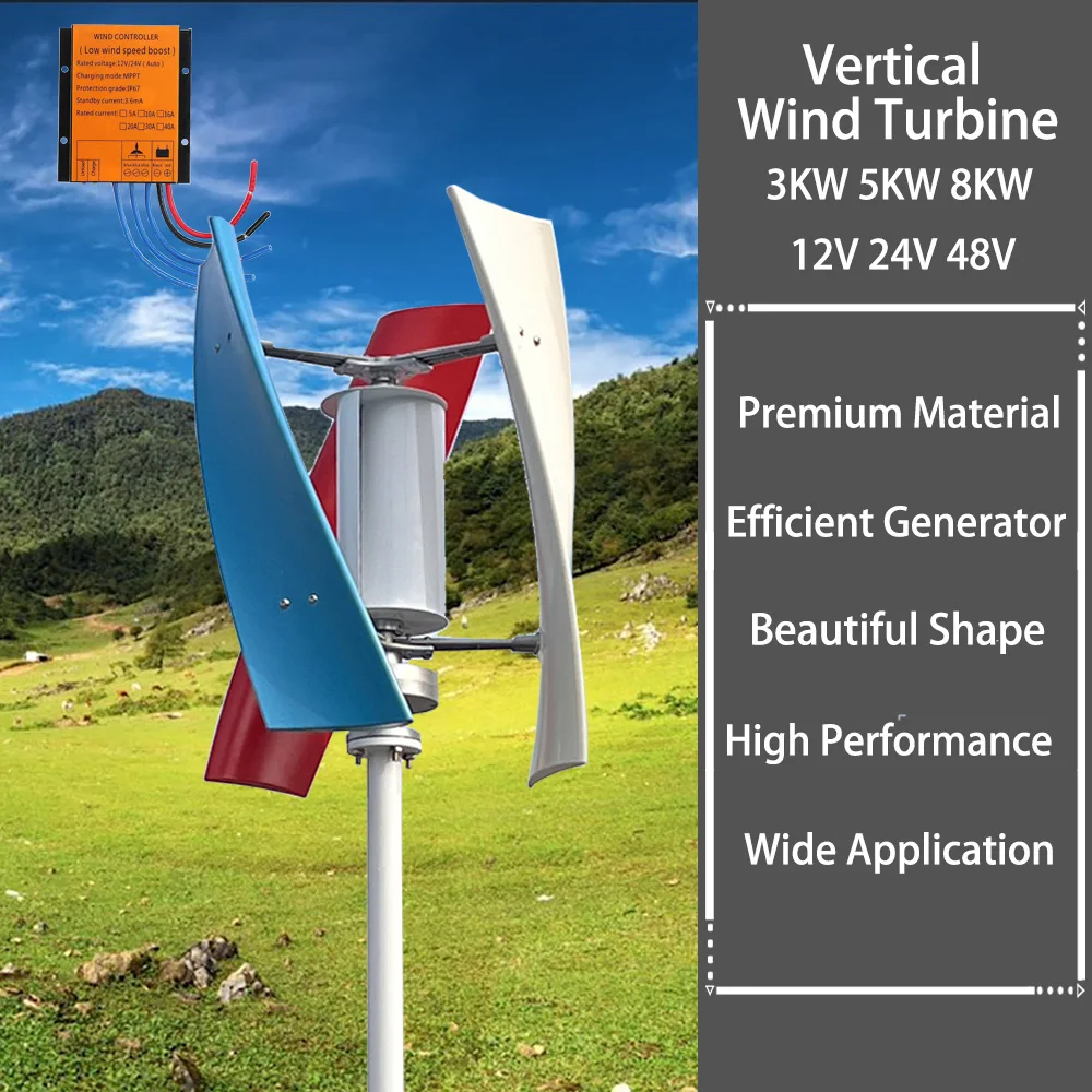 China-Factory-5000W-8000W-Vertical-Windmills-Turbine-Dynamo-Generator ...