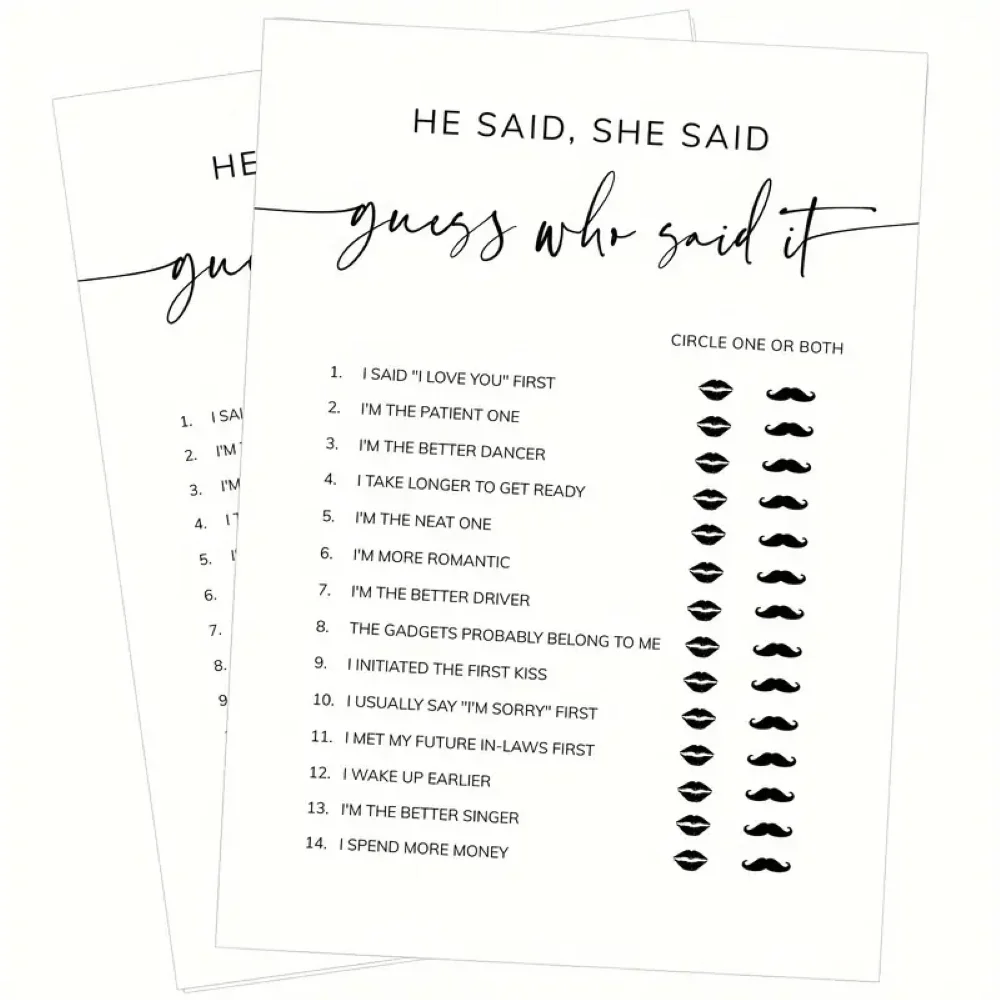 20pcs-Bridal-Shower-Game-Cards-He-Said-She-Said-Game-Wedding-Party ...