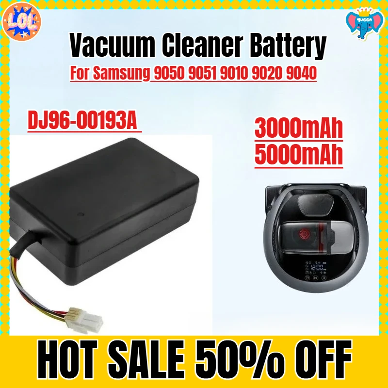 3000/5000mAh DJ96-00193A for Samsung 9050 9051 9010 9020 9040 Vacuum ...
