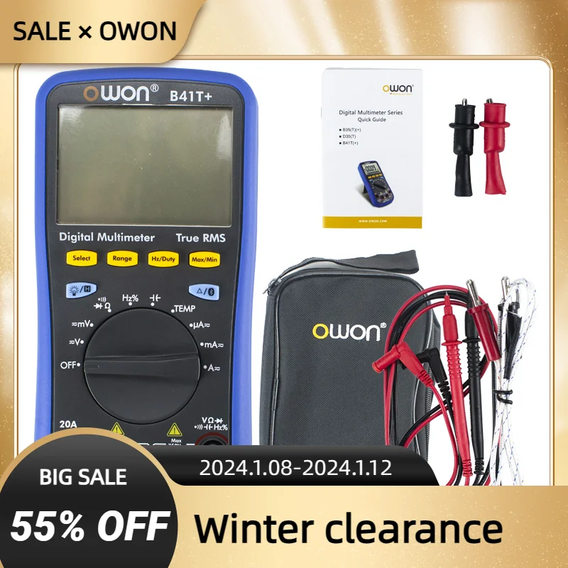 OWON-B41T-Bluetooth-Digital-Multimeter-Provide-True-RMS-with-Four-and-a ...