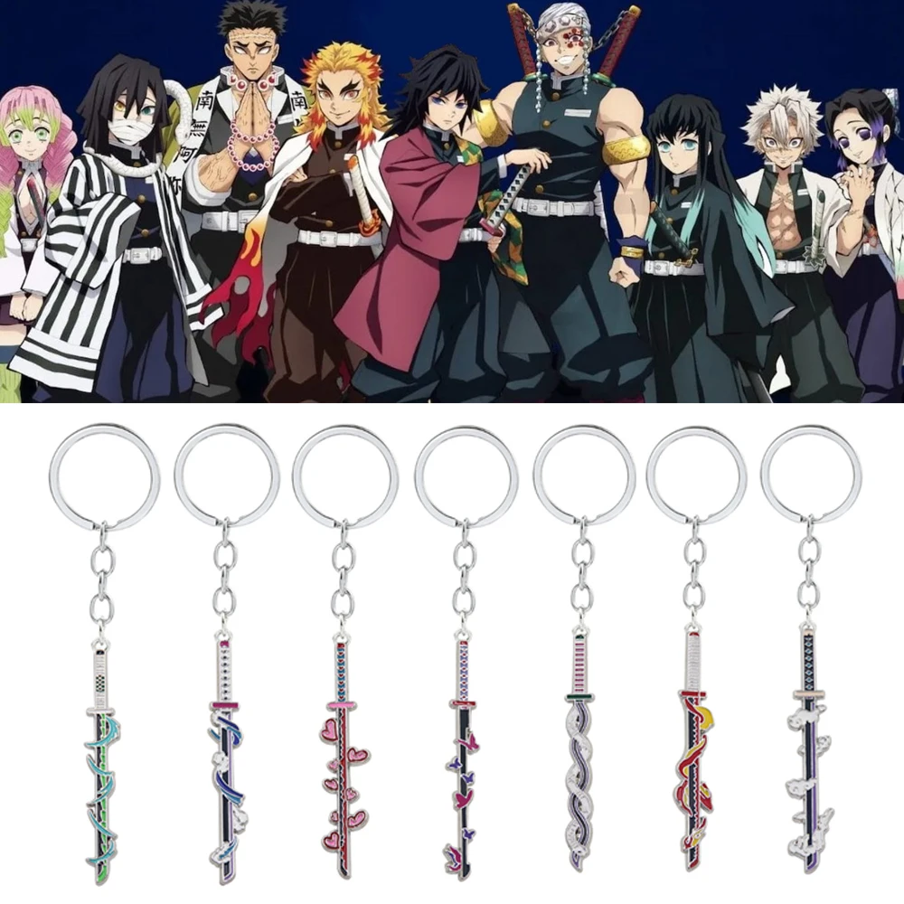 Demon Slayer Swords Keychain Metal | Kimetsu Keychain Sword Yaiba - 15 ...