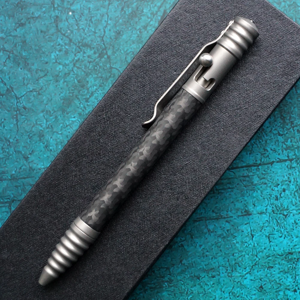 TACRAY-Titanium-Tactical-Pen-Carbon-Fiber-Bolt-Action-Pen-Multifunction ...