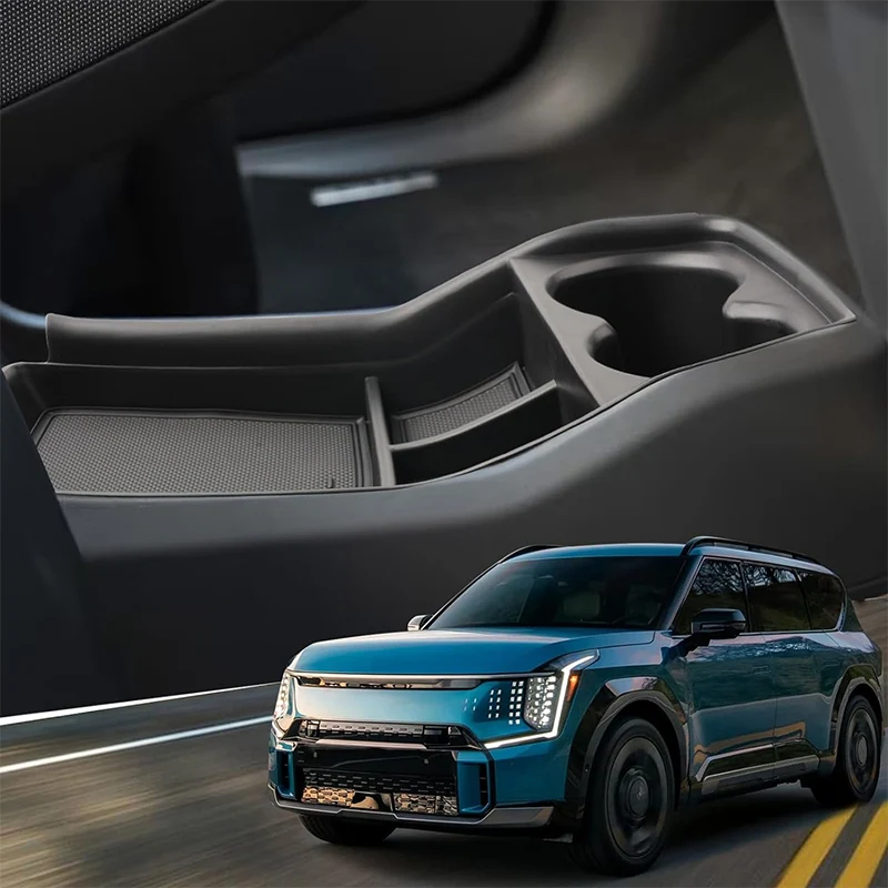 For-Kia-EV6-EV9-Car-Central-Control-Storage-Box-Water-Cup-Holder ...