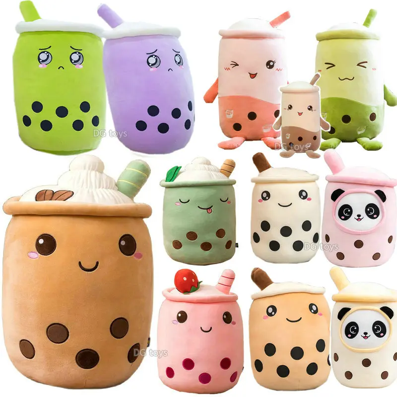1pc Boba Plush Toy Soft Stuffed Ice Cream Surface Soft Drink Fruit ...