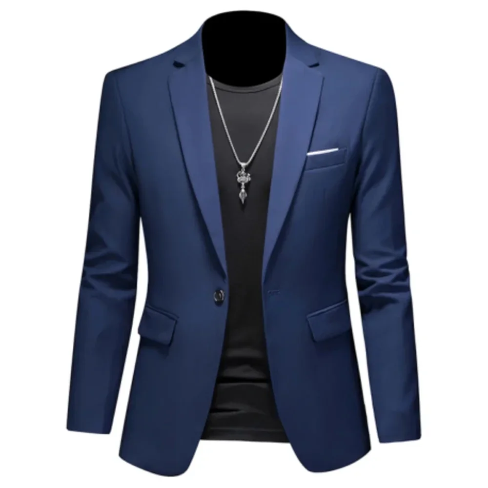 Plus Size 6XL-M Mens Single Buttons Suits Jacket High Quality Business ...