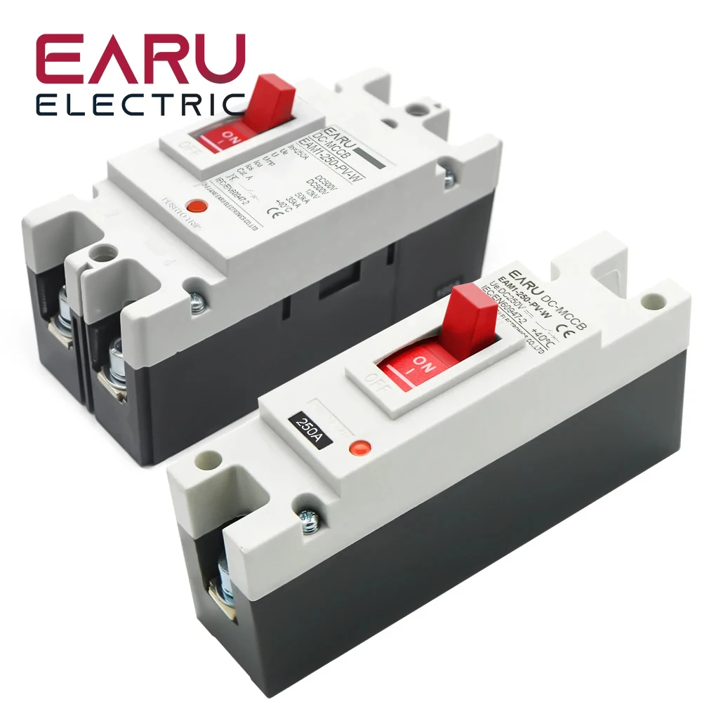 Earu EAM1-125PV 250V 500V DC Solar Molded Case Circuit Breaker MCCB Overload Protection Switch ...