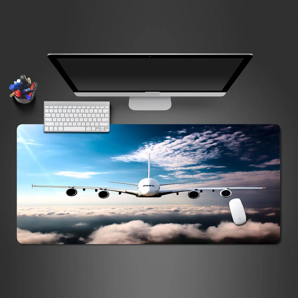 Mairuige Plane Flight Clouds Large Office Computer Desk Mat Table ...