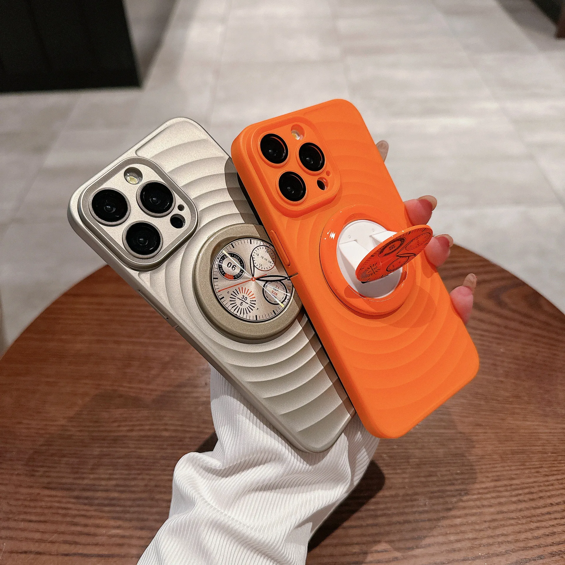 Luxury-Clock-Dial-Magnetic-Stand-Phone-Case-For-IPhone-15-14-13-Pro-Max ...