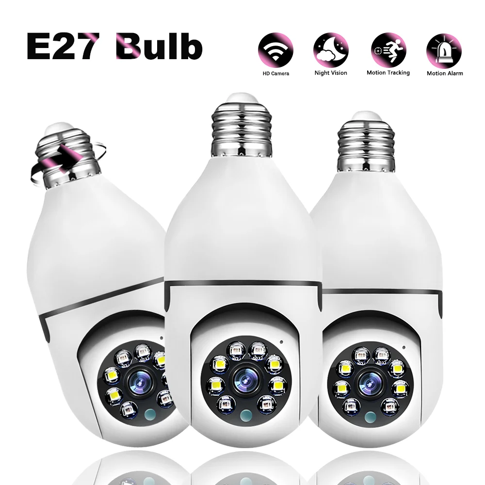 1-2-3Pcs-Bulb-E27-Surveillance-Camera-Automatic-Human-Tracking-Full ...