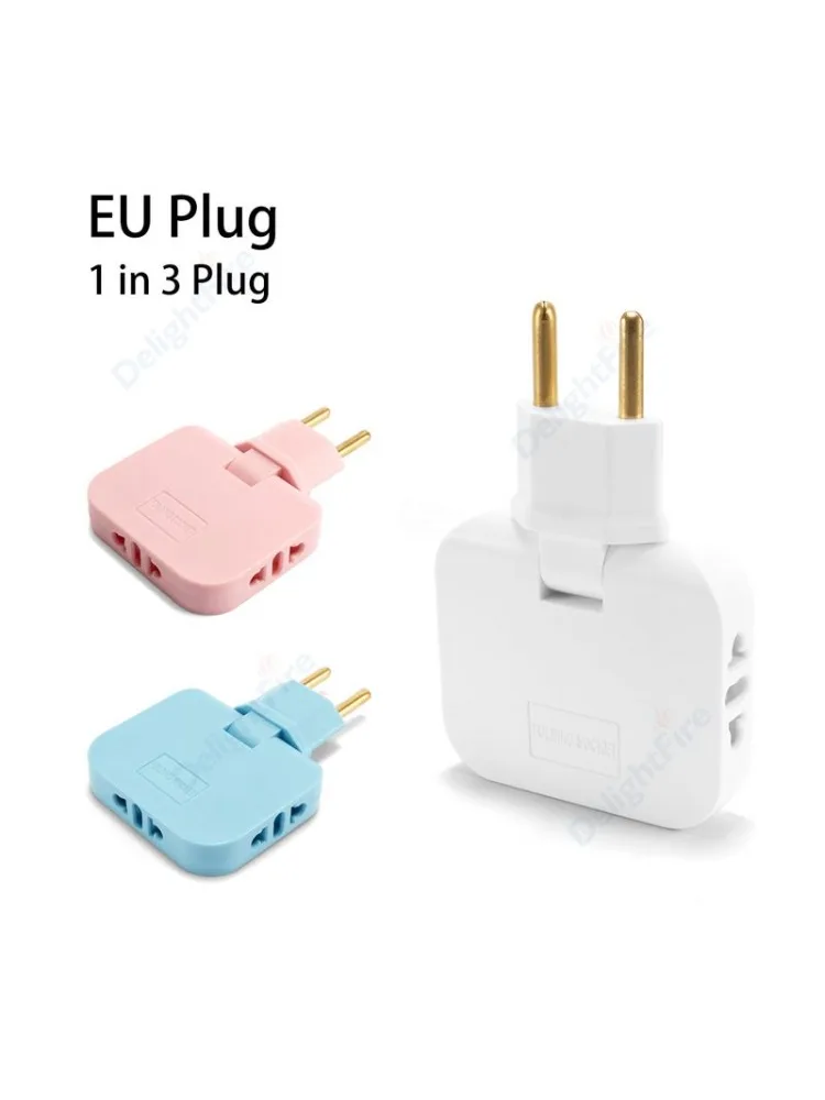 EU-3-in-1-Electrical-Tee-Socket-2Pin-4-8mm-Plug-Adapter-Foldable-CN-US ...