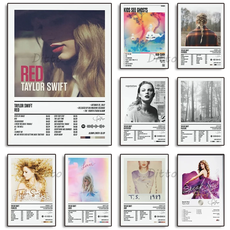 Famous-American-Singer-Taylors-Swifts-Fashion-Retro-Poster-Canvas ...