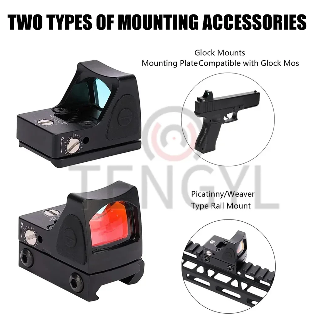 Red Dot R R Mini Tactical Sight Hunting Rifle Reflex Sight Airsoft Glo ...