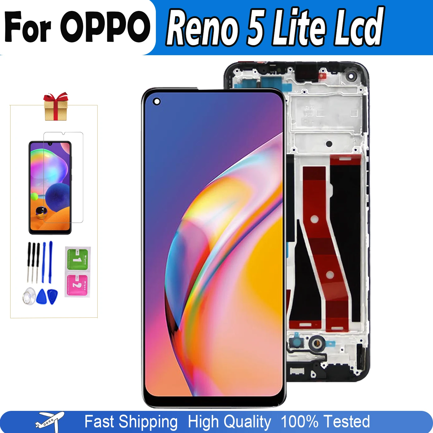 Pantalla LCD Original de 6,43 pulgadas para OPPO Reno5 Lite, pantalla táctil para OPPO Reno 5 ...