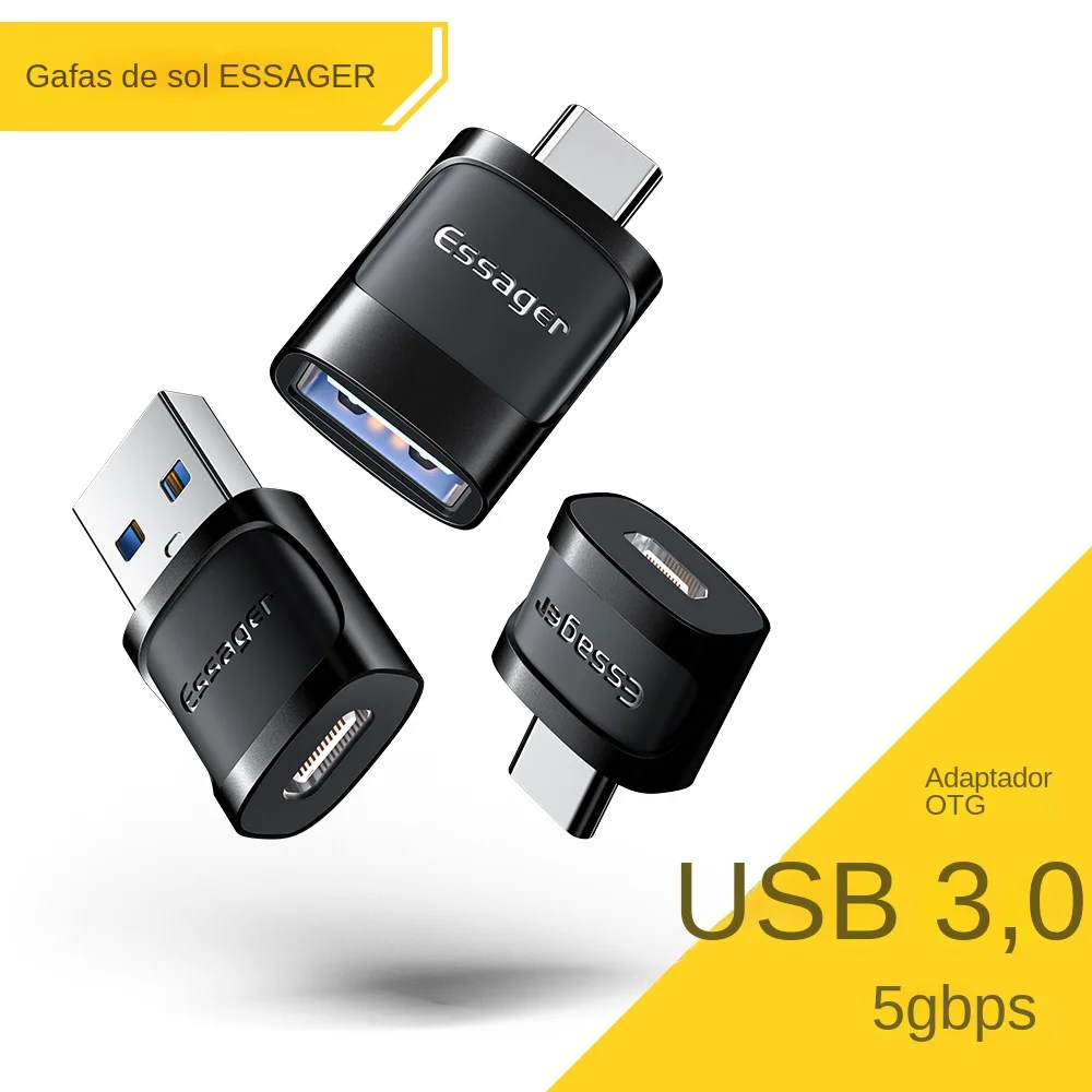 Essager adaptador OTG tipo C a USB, Micro USB a tipo C, para Macbook ...