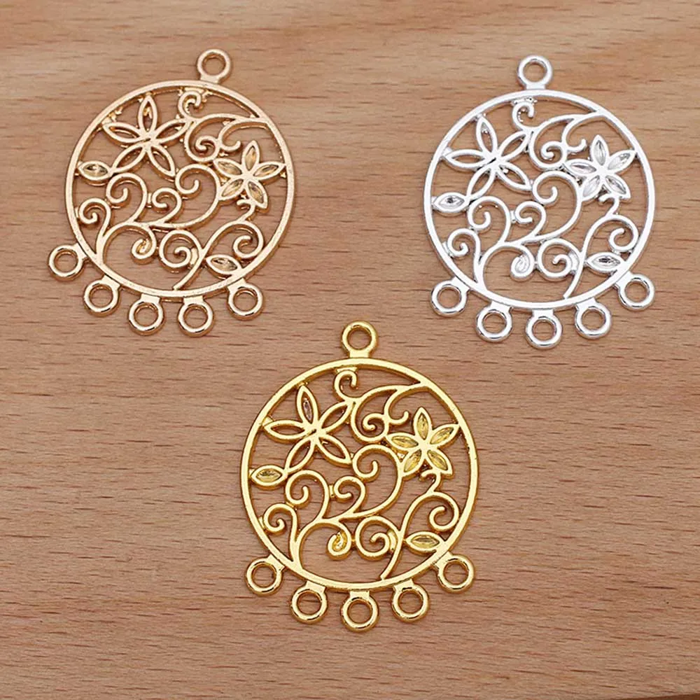 10pcs-lot-26-35mm-Flower-Filigreer-Charms-Parts-For-DIY-Jewelry-Making ...