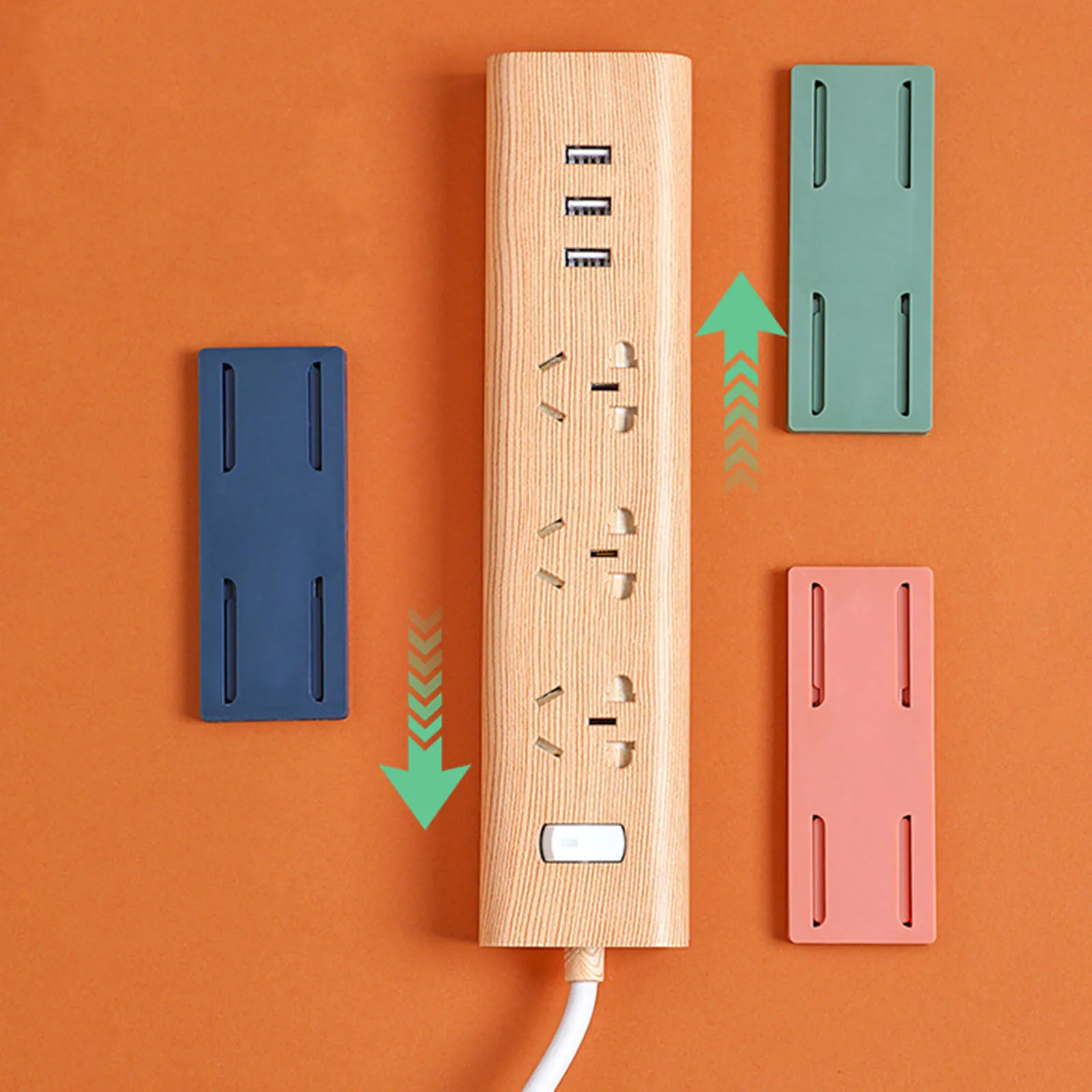 Socket Fixer Plug Holder Wall Mounted Socket Storage Shelf Punch free ...