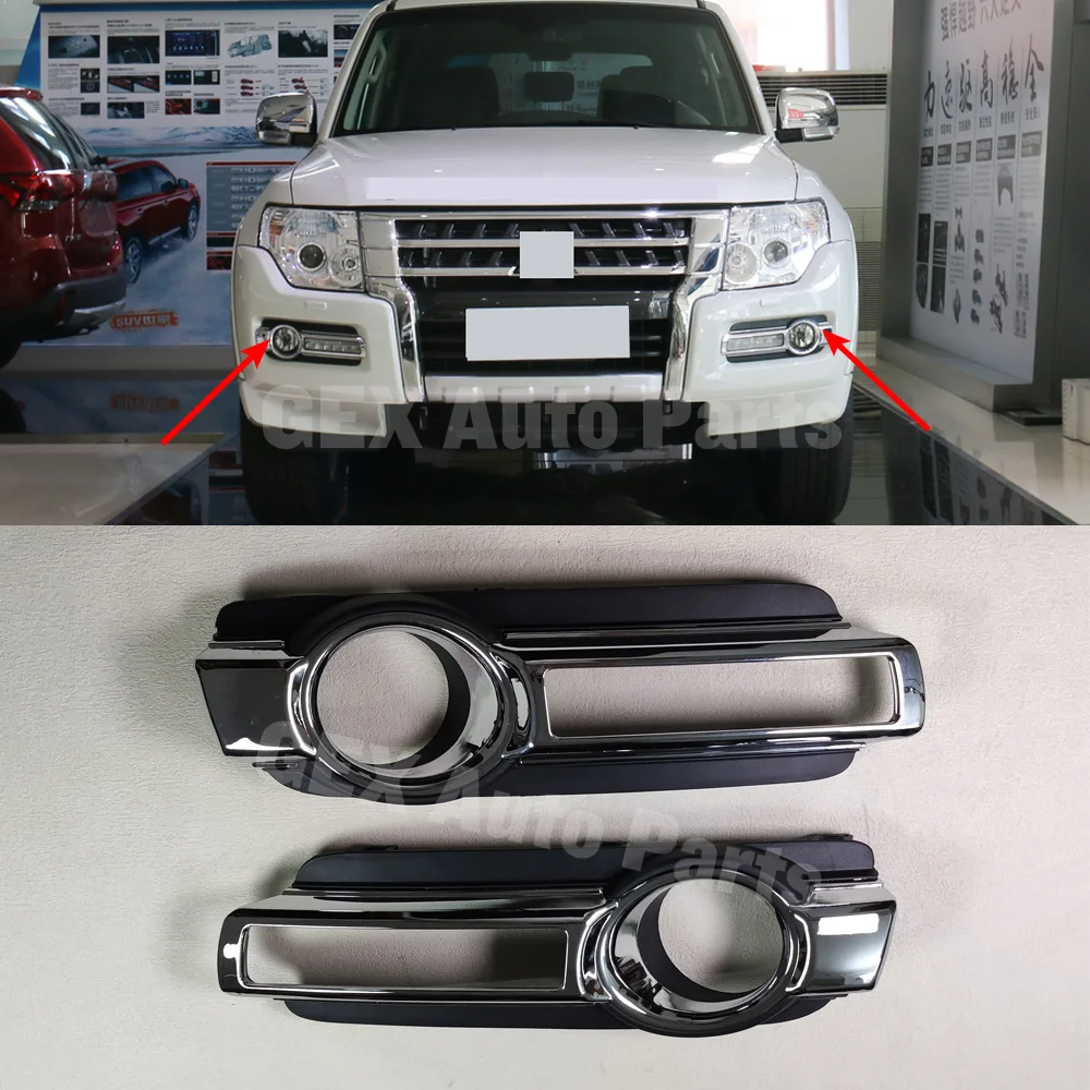 Tampa-da-l-mpada-de-n-voa-cromada-para-Mitsubishi-Montero-DRL-Light ...