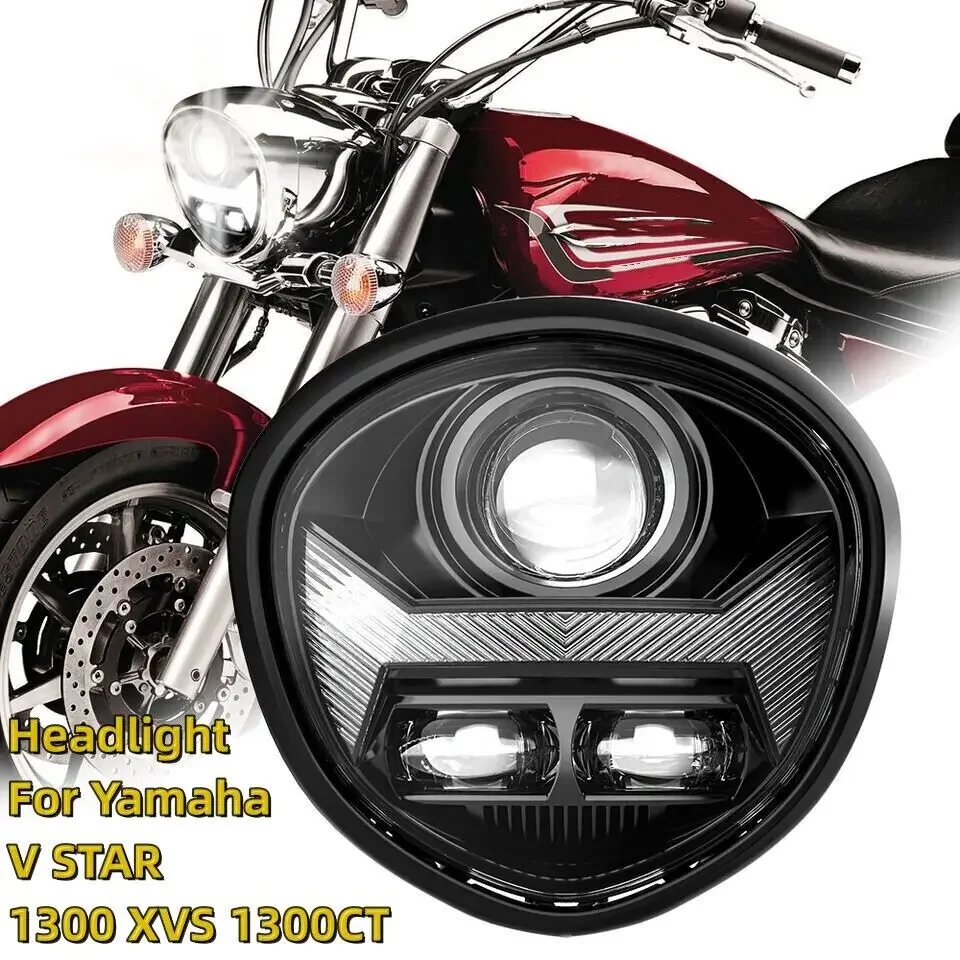 E24-Motorcycle-LED-Headlight-Assembly-For-Yamaha-V-STAR-1300-XVS-1300A ...