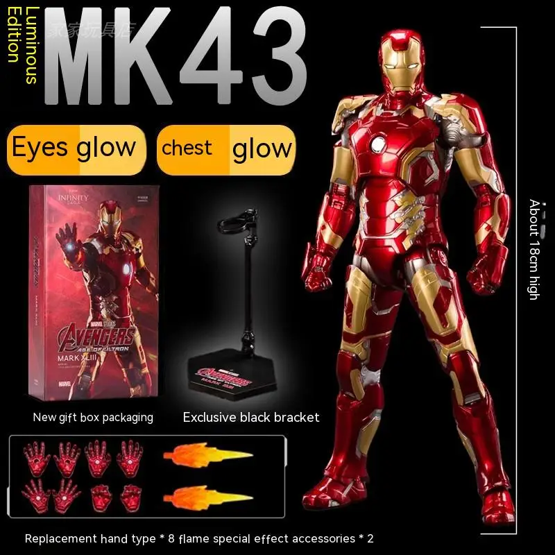 Figura de acción de Tony Stark modelo Iron Man Mk43 Marvel Legends Mk42 War Machine 1/10 Mk50 ...