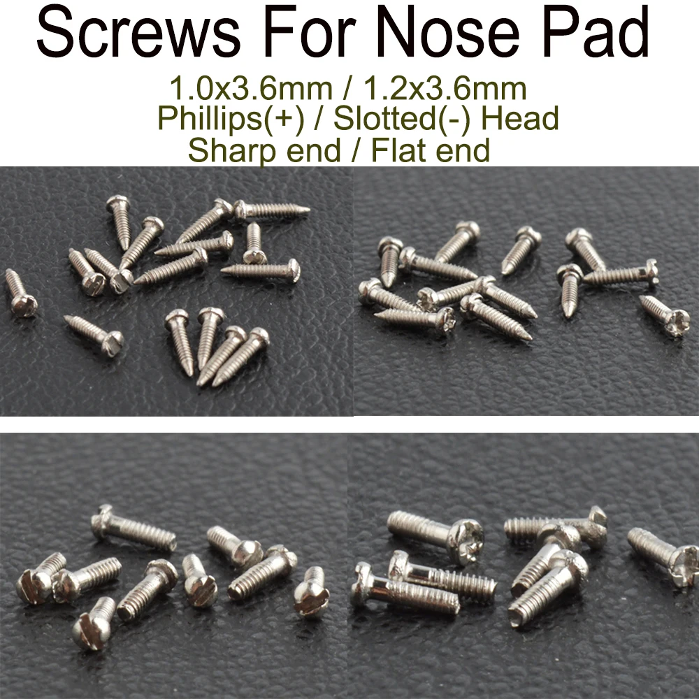 10000pcs Eyeglasses 1.0 1.2 Philips Slotted Screw Cross-head Screw For ...