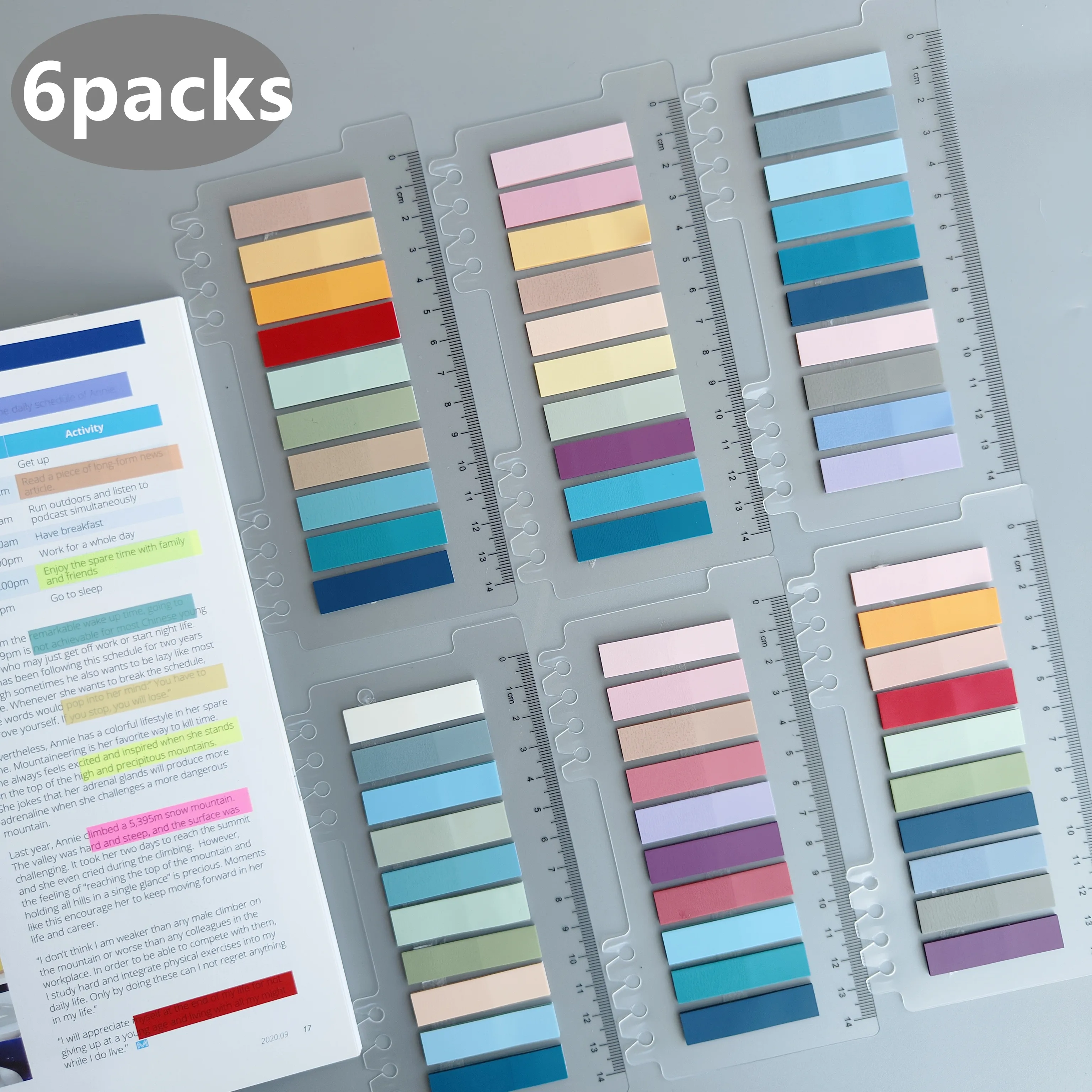 6Packs-Set-Transparent-Sticky-Notes-Self-Adhesive-BookMarkers ...