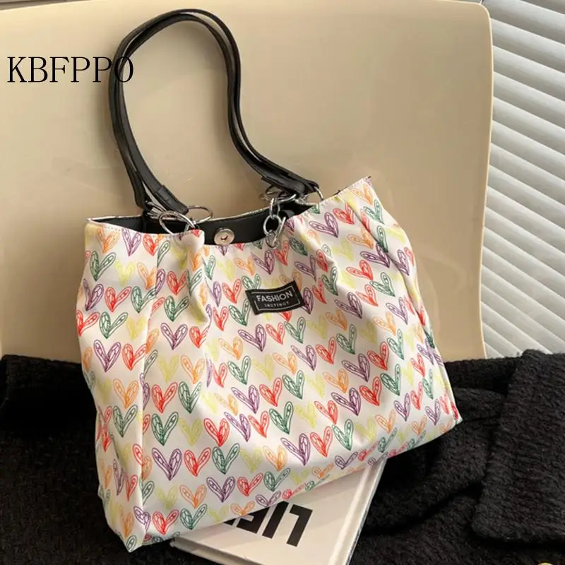 Simple Luxury Large capacity Shopping Bag Hip hop Commuting Out ...