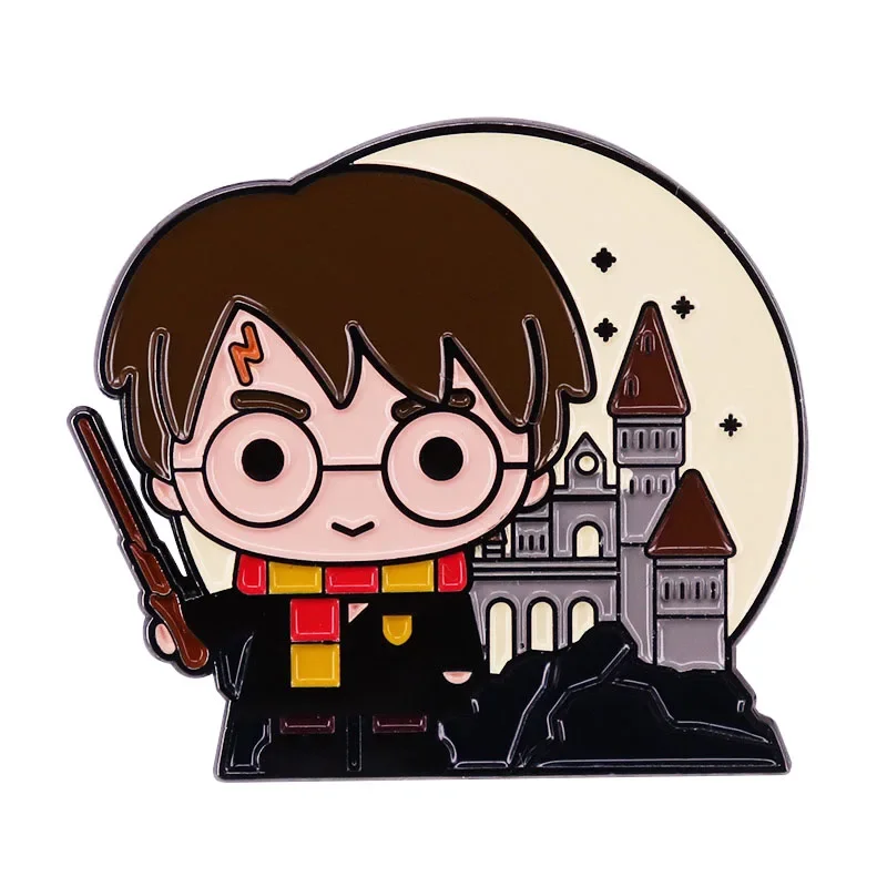 Harry Potter broche de Hogwarts, lindo búho de dibujos animados, elfo ...
