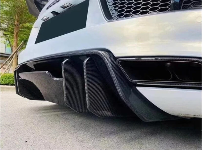 High Quality REAL Carbon Fiber Front Lip Rear Diffuser Bumper Kit ...