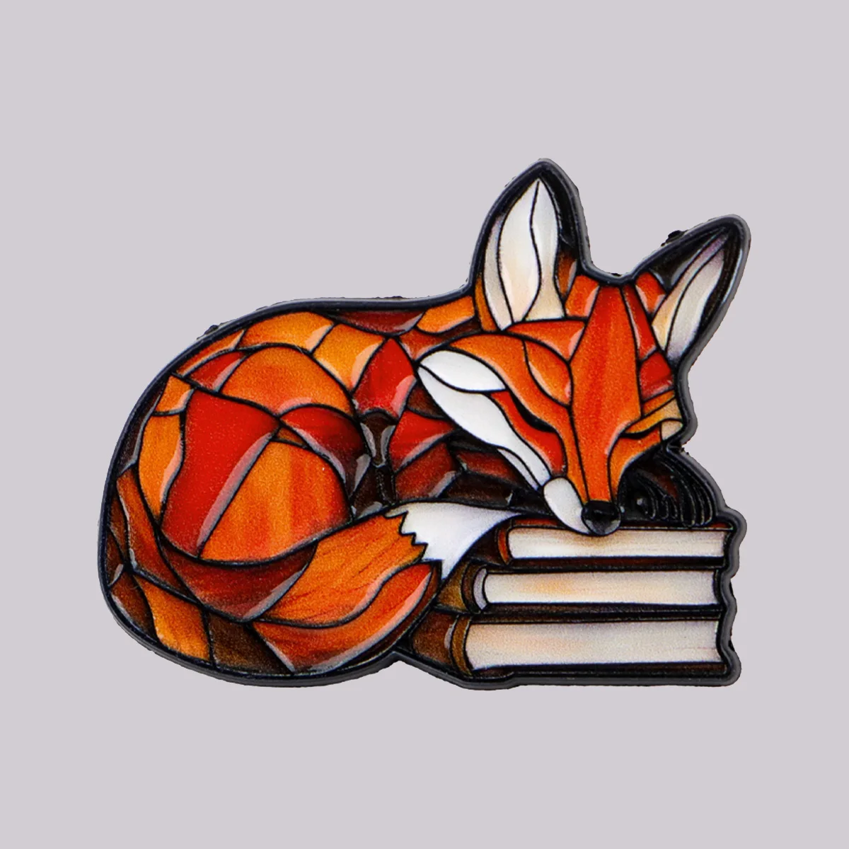 Cute Fox Enamel Pin Book Brooches Lapel Pins Cartoon Badge on Backpack ...