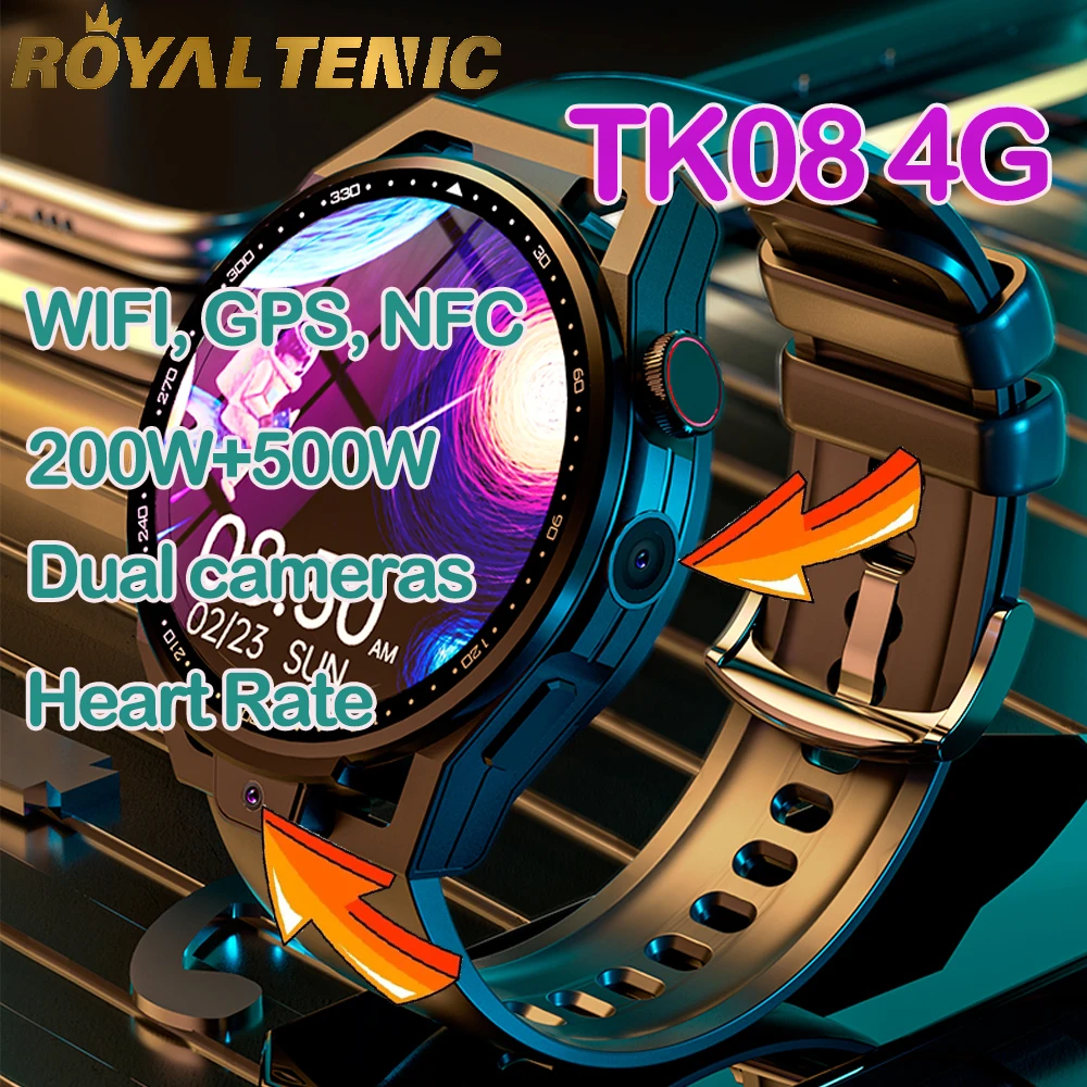 2024-New-4G-LET-Smartwatch-TK08-AMOLED-Round-Screen-Dual-Cameras-4-64g ...